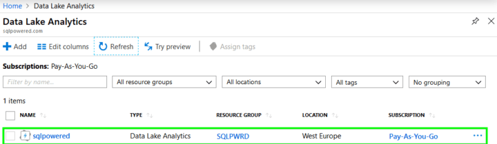 Run your first U-SQL script in Azure Data Lake (step-by-step tutorial ...