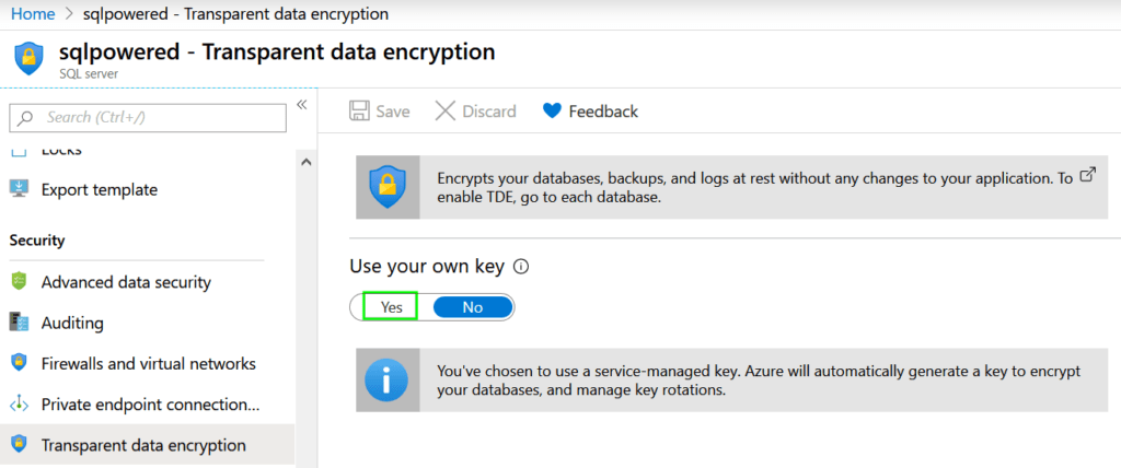 Configure Azure SQL Transparent Data Encryption With Your Own Key ...